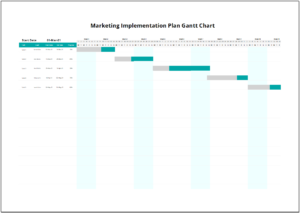 Download Marketing Implementation Plan Gantt Chart