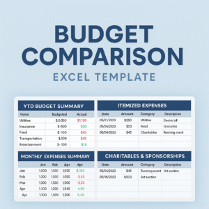 Download [Free] Budget Comparison Sheet Excel Format