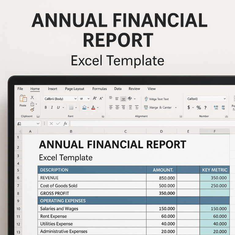 Download [Free] Basic Annual Financial Report Excel Format