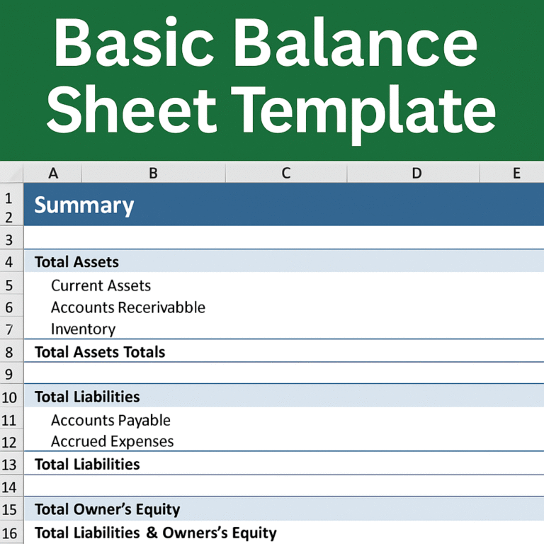 Finance and Budgeting Excel Template – Free Spreadsheets