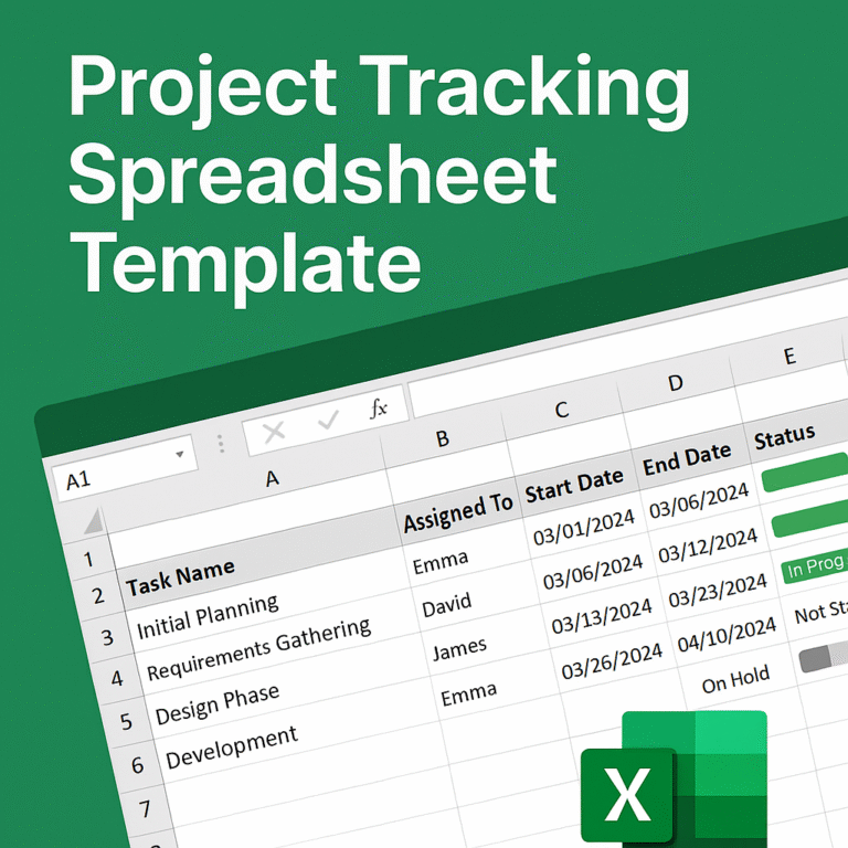 Download [Free] Basic Project Tracking Sheet in Excel