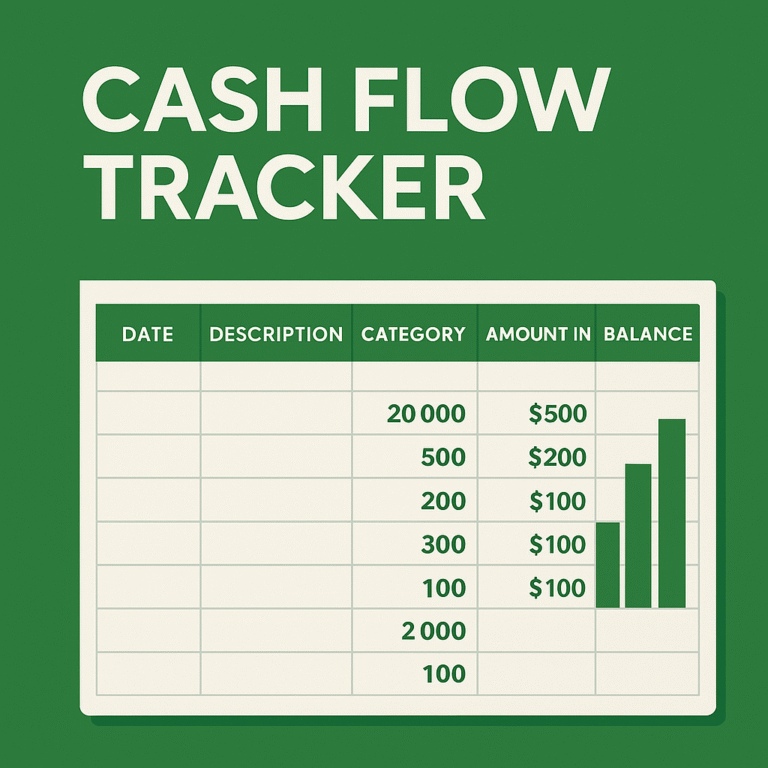 Download Free Cash Flow Tracker Excel Template