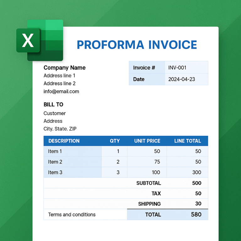 Invoice and Bills Excel Templates – Free Download for Easy Billing