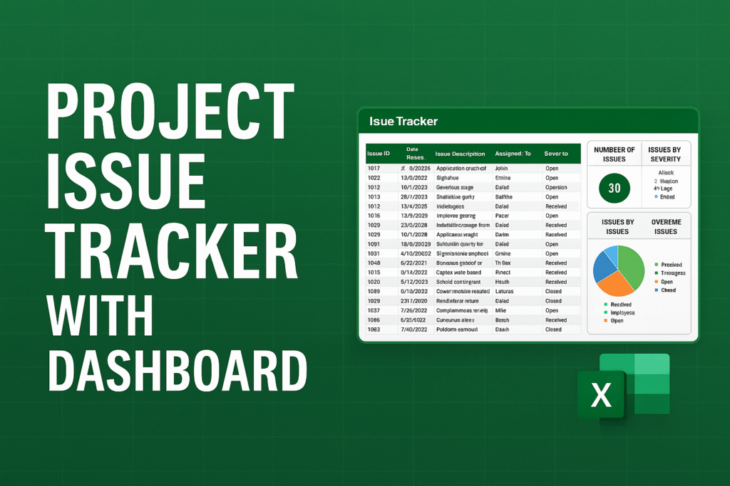 [Free] Project Issues Tracker with Dashboard Excel Format