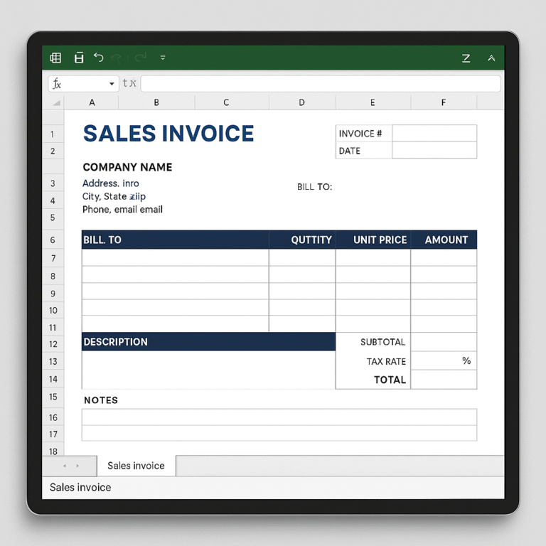 Invoice and Bills Excel Templates – Free Download for Easy Billing