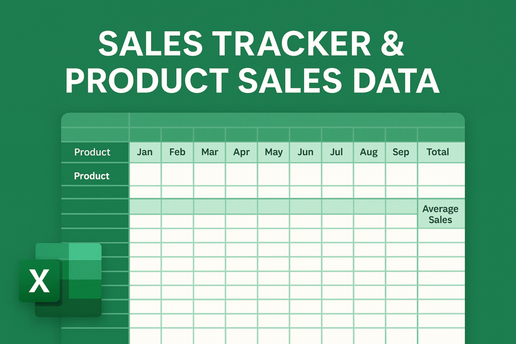 Download Sales Tracker and Product Sales Data Excel Template