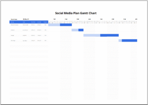 [Free] Social Media Plan Gantt Chart Excel Template