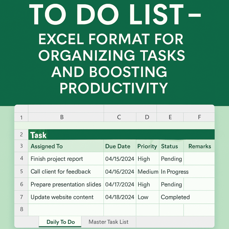Download [Free] Classic To-Do List Excel Format