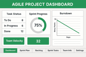 Agile Project Dashboard Template – Excel for Agile Teams