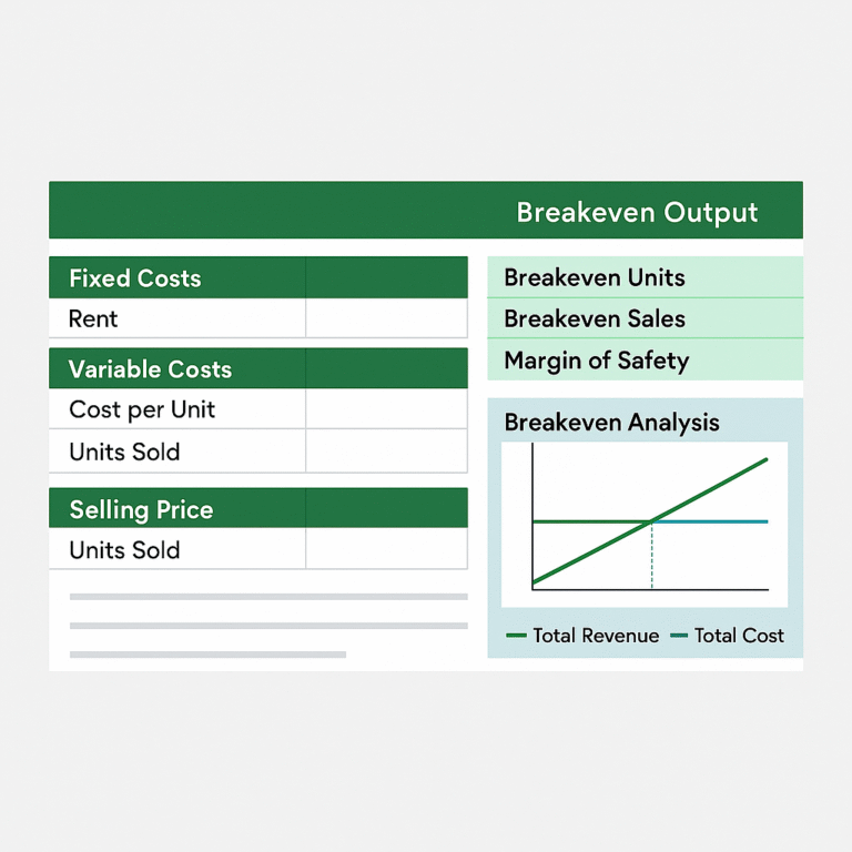 Breakeven Analysis Template – Sales Profit Tool