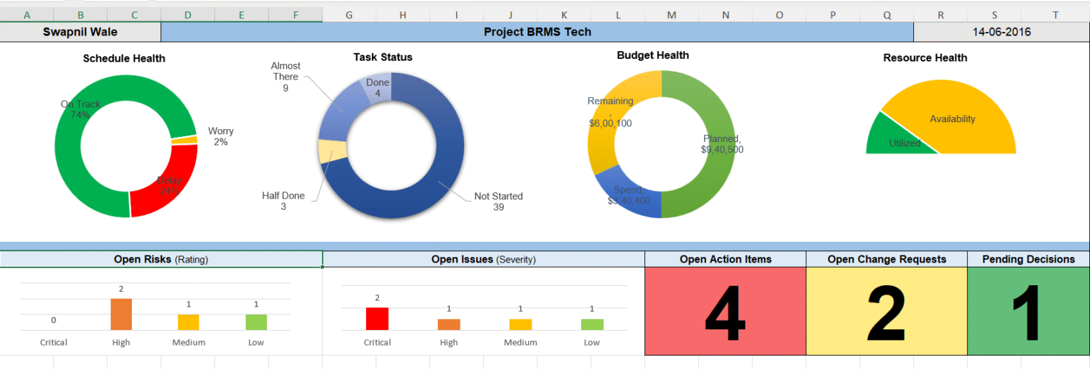 Excel Project Manager Template – Task & Timeline Tracker
