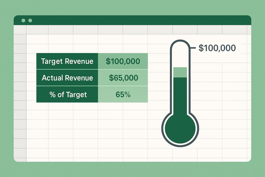 Sales Thermometer Chart Template – Excel Visual Tracker