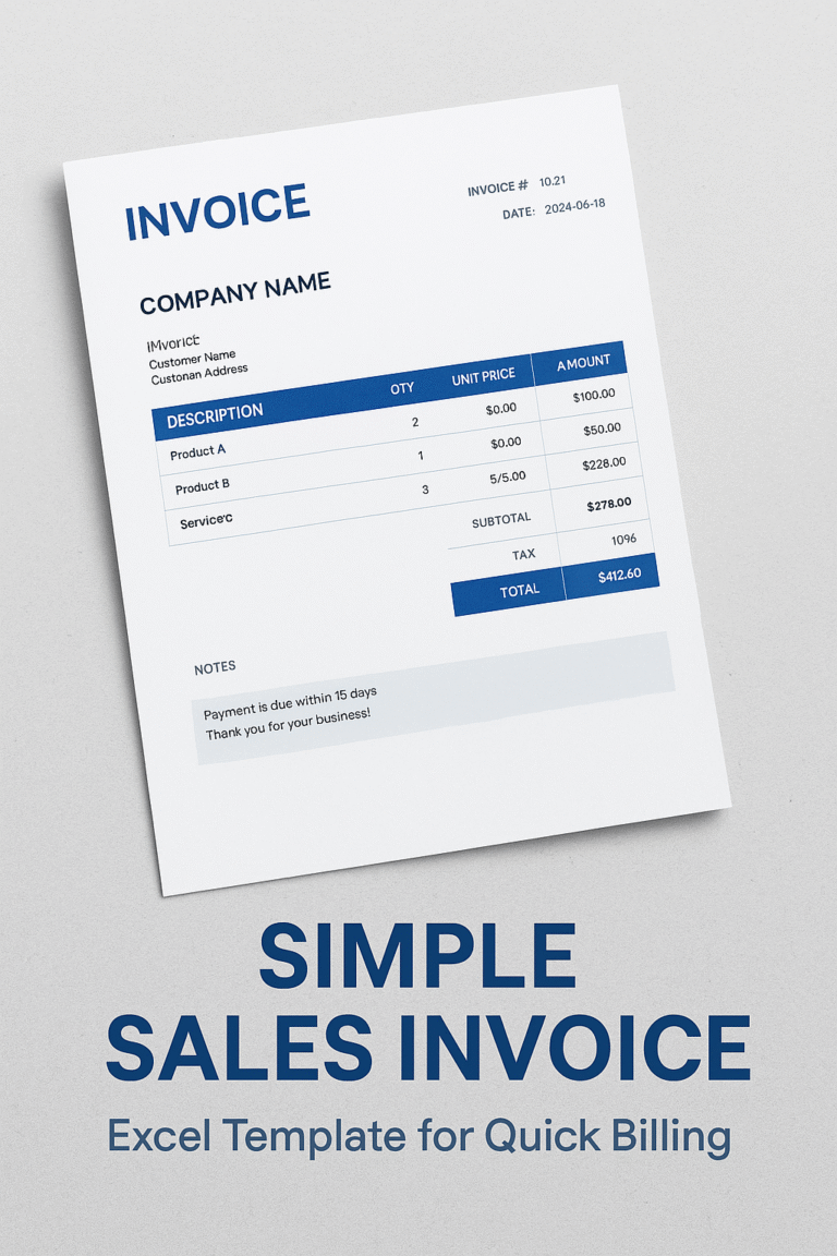 Invoice and Bills Excel Templates – Free Download for Easy Billing