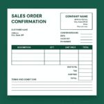 Sales Order Confirmation Template – Excel Order Acknowledgment