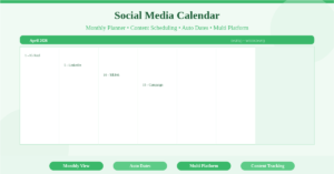 Social Media Calendar Excel Template Free Download